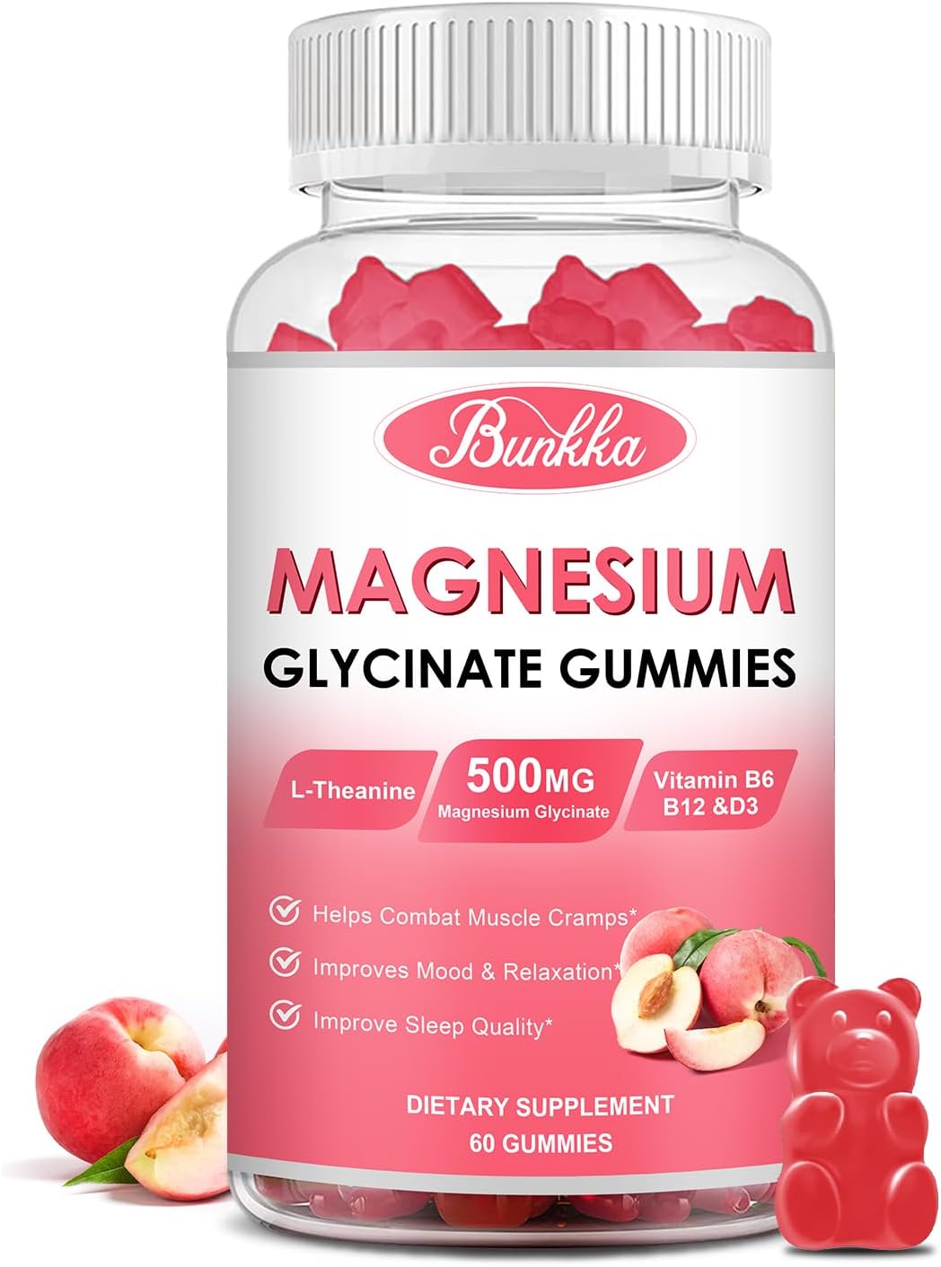 Magnesium Glycinate Gummies – Sugar Free Magnesium Glycinate 500mg ...